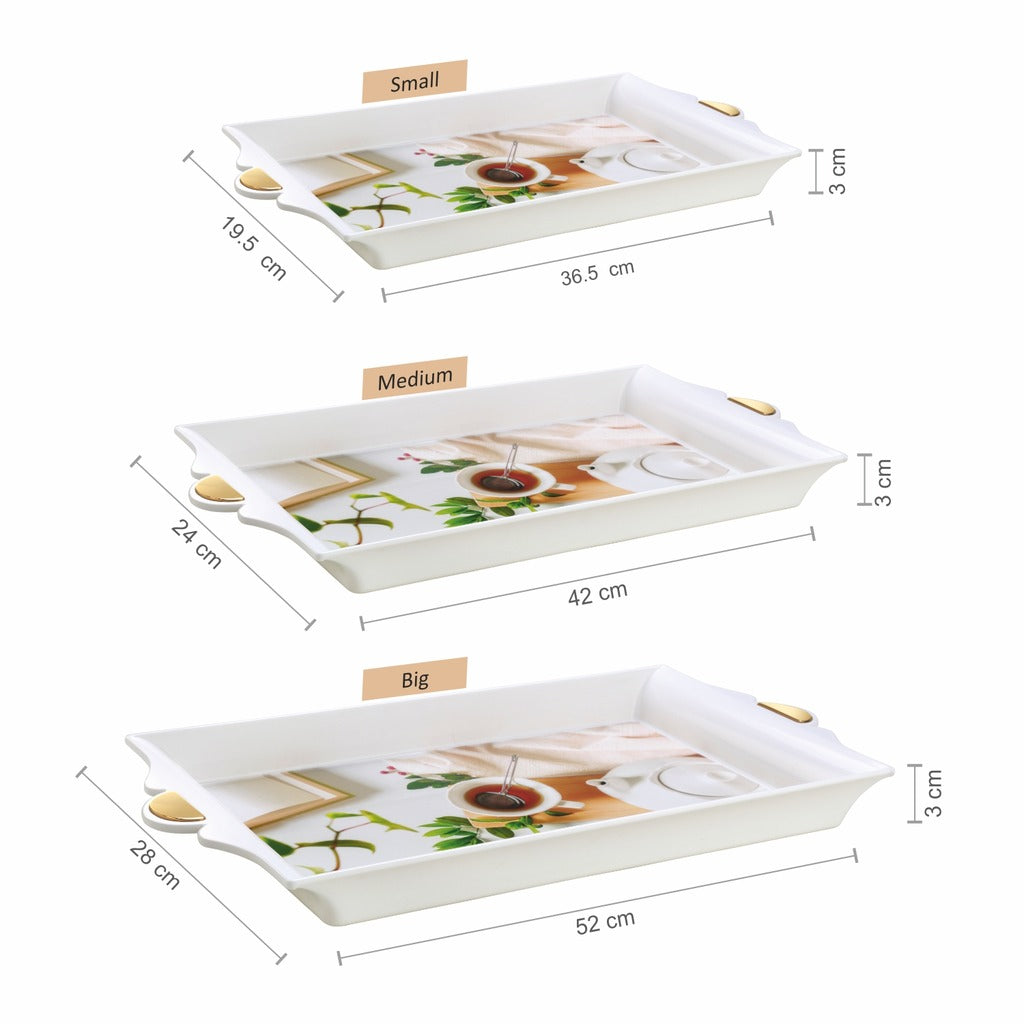 Auris Serving Tray set of 3 | S + M + B | – Nayasa